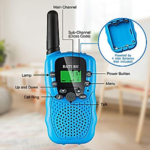 Walkie Talkies for Kids 22 Channels 2 Way Radios Toy with Backlit LCD Flashlight, 3-12 Year Old Boys Girls Gifts Toys 3 Miles Range for Outside, Camping, Hiking