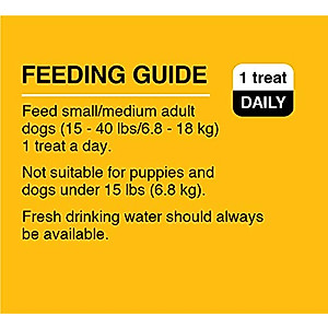 Pedigree Dry Food Dentastix Original Treats for Dogs, Small/Medium, 45 Count