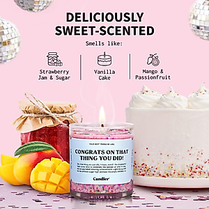 Candier - Congrats on That Thing You Did Candle, Scented Phthalate-Free Soy Candles with 60+ Hours Burn Time, Candles for Women & Men