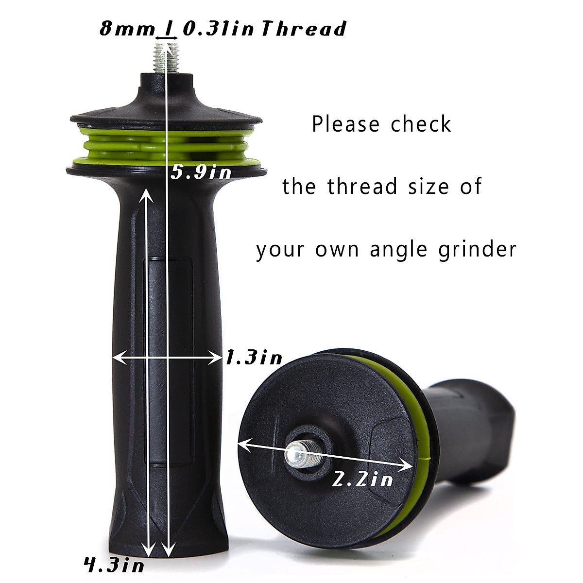 Angle Grinder 8mm Thread Auxiliary Side Handle For Makita Dewalt Bosch Angle Grinder M8 Thread