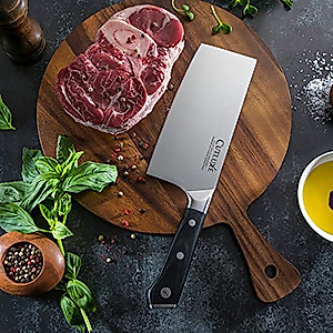 Cutluxe Boning Knife & Butcher Knife Set– Forged High Carbon German Steel – Full Tang & Razor Sharp – Ergonomic Handle Design – Artisan Series