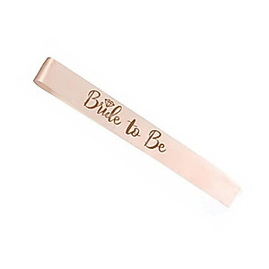 VMila Bachelorette Party Veil - Perfectly Designed for Bride to Be with Stylish Bride to Be Sash, Bridal Shower Tiara, Bridal Sash - Ideal Bride Sash for Bachelorette Party (Rose Gold White)