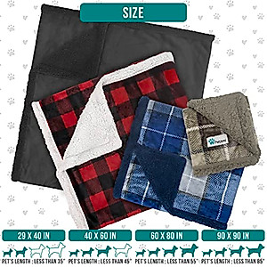 PetAmi Waterproof Dog Blanket for Bed, XL Dog Pet Blanket Couch Cover Protection, Sherpa Fleece Leakproof Bed Blanket for Crate Kennel Sofa Furniture Protector, Reversible Soft Plush 80x60 Grey Grey