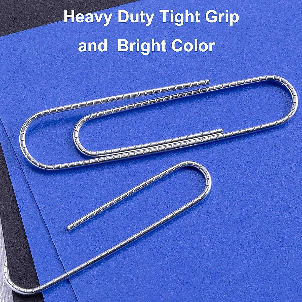 Vinaco Paper Clips Non Skid, 100 Pack Large Paper Clips 2 Inch (50 mm), Durable & Rust Resistant, Jumbo Paper Clips. Great for Office, School and Personal Use