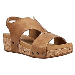 Corkys Footwear Womens Refreshing Casual Sandals, Brown, 7