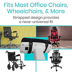 Vive Memory Foam Armrest Pads - Comfortable Office Desk Chair Arm Cushion - Soft And Ergonomic For Forearms, Elbow Pressure Relief - Anti Slip With Removable Cover For Gaming, Home - Comfy Long Pillow