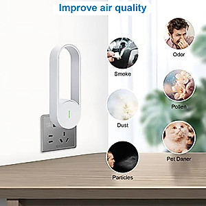 FYY Mini Air Purifier,Personal Portable Negative Ion Generator Air Purifier,Small USB Air Cleaner for Car,Bedroom, Home, Office-White