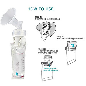 Breastmilk Storage Bag Adapters for Spectra S1 S2 Pumps, Avent Comfort Wide Mouth Flange Pump to Use with Lansinoh and Nuk Breastmilk Storage Bags by PumpMom