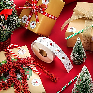 1000 Pieces Christmas Thank You for Your Order Stickers, 1 Inch Round Thank You Seal Stickers Christmas Thank You Labels Stickers for Business Boutiques Shop Wrapping Supplies (Hat)