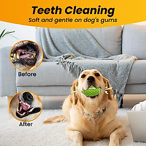 Petinstinct Squeaky Dog Football Toy, Rubber Dog Ball Toy for Aggressive Chewers, Tough Fetch Ball, Durable and Interactive for Medium Large Dogs, Green, Large