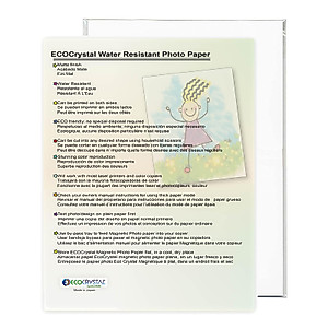 SHIKI Eco Crystal Water Resistant Laser Printer Copier Paper (without the need for laminating after printing) 30 Sheets (LTR) Made in Japan