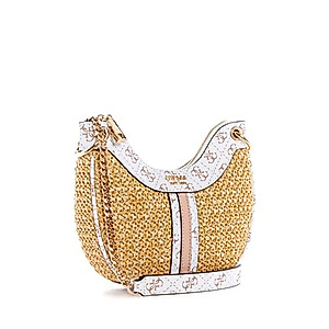 GUESS US Kasinta Raffia Mini Hobo Bag