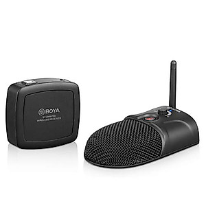 2.4GHz Wireless Conference Microphone, BOYA BY-BMW700 Omnidirectional USB Meeting Mic Table Top Desktop Microphone with 360° Pick Up Range Ideal for Video Conference, Seminars,Corporate Events