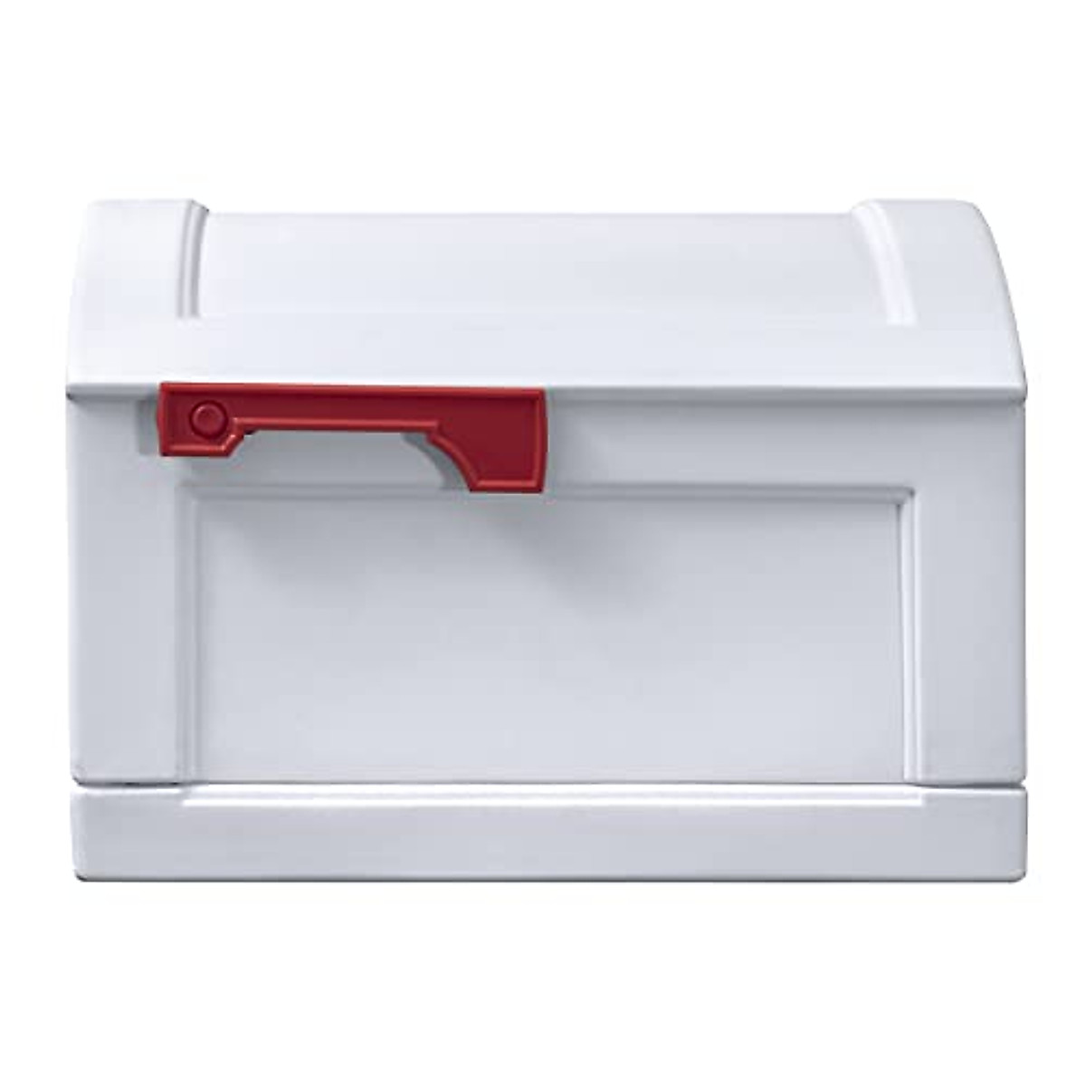 Step2 Town-to-Town XL Post-Mount Mailbox, Weather Resistant, Large Outdoor Mailboxes, Made of Durable Plastic, Easy to Install, USPS T4 Sized Mailbox, Flag Included, Classic White
