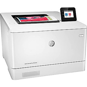 HP Color Laserjet Pro M454dw Wireless Laser Printer, Double-Sided, Mobile Printing, 28 ppm, 250-Sheet, Built-in Wi-Fi, Security Features, Bundle with JAWFOAL Printer Cable