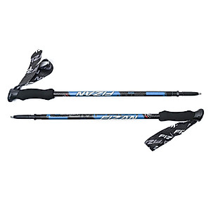 DROP + Fizan Compact Trekking Poles – Ultralight, Backpacking, Thru Hiking Poles, Adjustable, Collapsible, Customized Fit, EVA Grips, Blue (158 Grams Each)