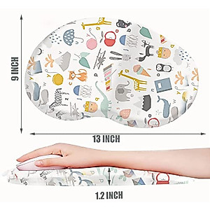Ergonomic Mouse Pad Wrist Support Carpal Tunnel Mouse Pads Animals Memory Foam Mouse Mat with Non-Slip Rubber Pretty Mouse Pads for Computers Laptop Gaming Office Home