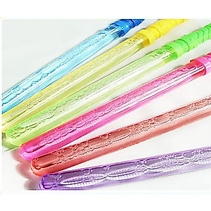 14.6’’ Big Bubble Wands for Kids Bubble Wand Bulk with Bubbles Refill Solution for Summer Toy, Bubbles Bulk Party Favors, Outdoors Toys Gifts for Boys Girls Party Supplies (12)
