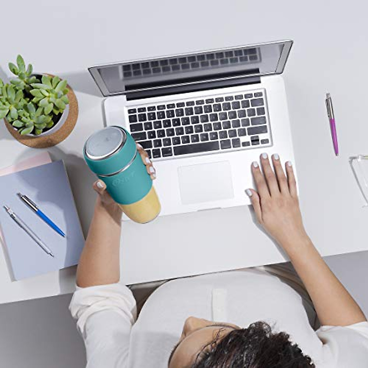 Oster Blend Active Portable Blender with Drinking Lid, USB Chargeable Personal Blender, Teal