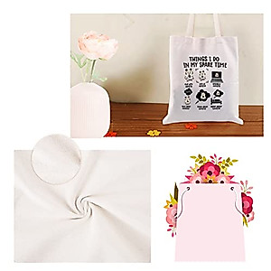 CMNIM Best Hamster Mom Ever Tote Bag Things I Do In My Spare Time Hamster Pet Owner Gifts for Hamster Lover Reusable Shopping Bag (Beat Hamster Mom Ever Tote Bag)