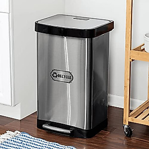 GOLEEX Recycling Bins Sticker Recycle Stickers for Trash Bin Green Sign Symbol Decal Weatherproof Waterproof Vinyl Label Organize Large Garbage Can Labels Sorting Containers Walls