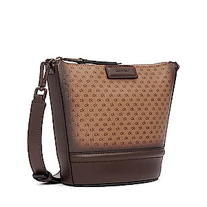 Calvin Klein Ash North/South Crossbody, Khaki/Brown/Java, One Size