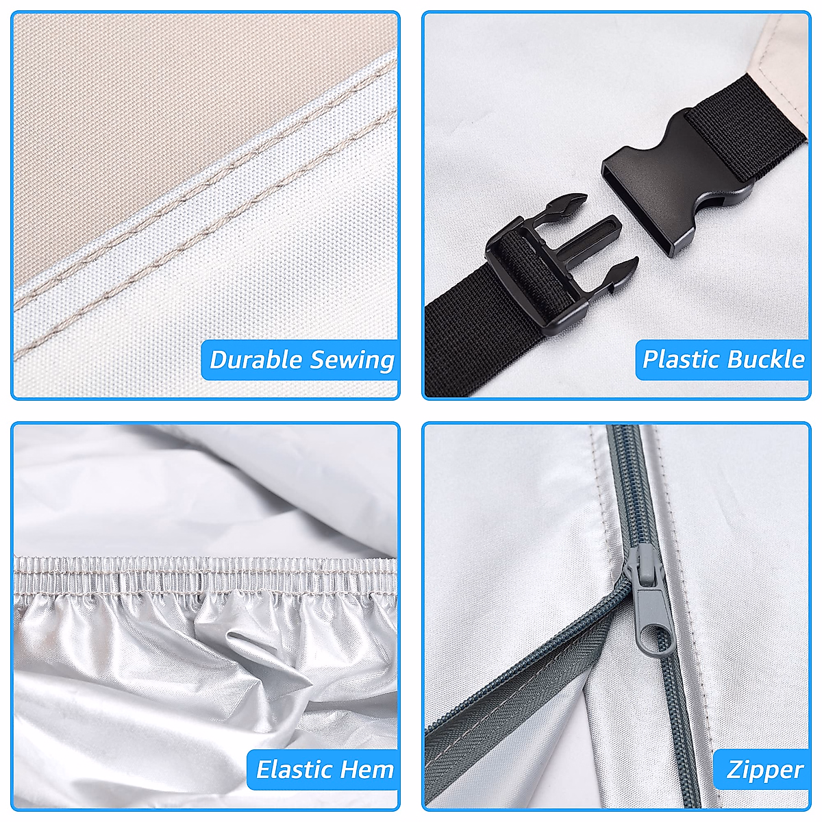 SELIMON 300D Top Class C RV Cover with Waterproof PU Coating Rip-Resistent & Anti-UV Winter Camper Cover Fits 23' to 26' Motorhome