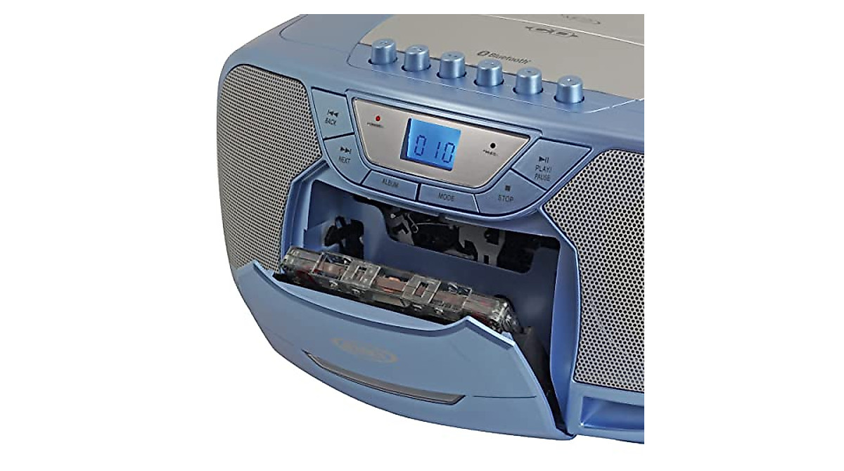 JENSEN CD-590-BL Portable Stereo CD, Cassette & Bluetooth