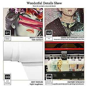 HoozGee Flower Market Poster Botanical Decor Minimalist Wall Art Prints Love Couple Theme Flower Line Poster Vintage Prints Canvas Wall Art Colorful Floral Wall Decor (8"x10" UNFRAMED)