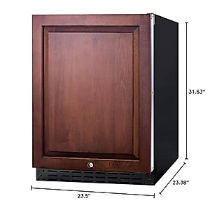 Summit Appliance AL55IF 24" Wide Built-In All-Refrigerator; Panel-ready Door (Panels not Included); ADA Compliant; Fan-forced Cooling; 4.2 cu.ft Capacity; Automatic Defrost; Digital Control Panel