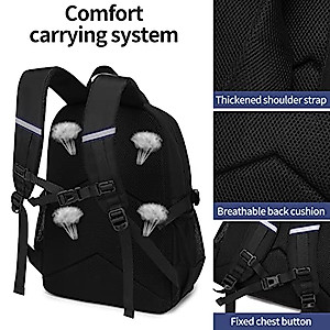 BOVIP Kids Backpack Astronaut Lightweight Preschool Kindergarten Backpack Bookbag for Toddlers Boys Girls Black