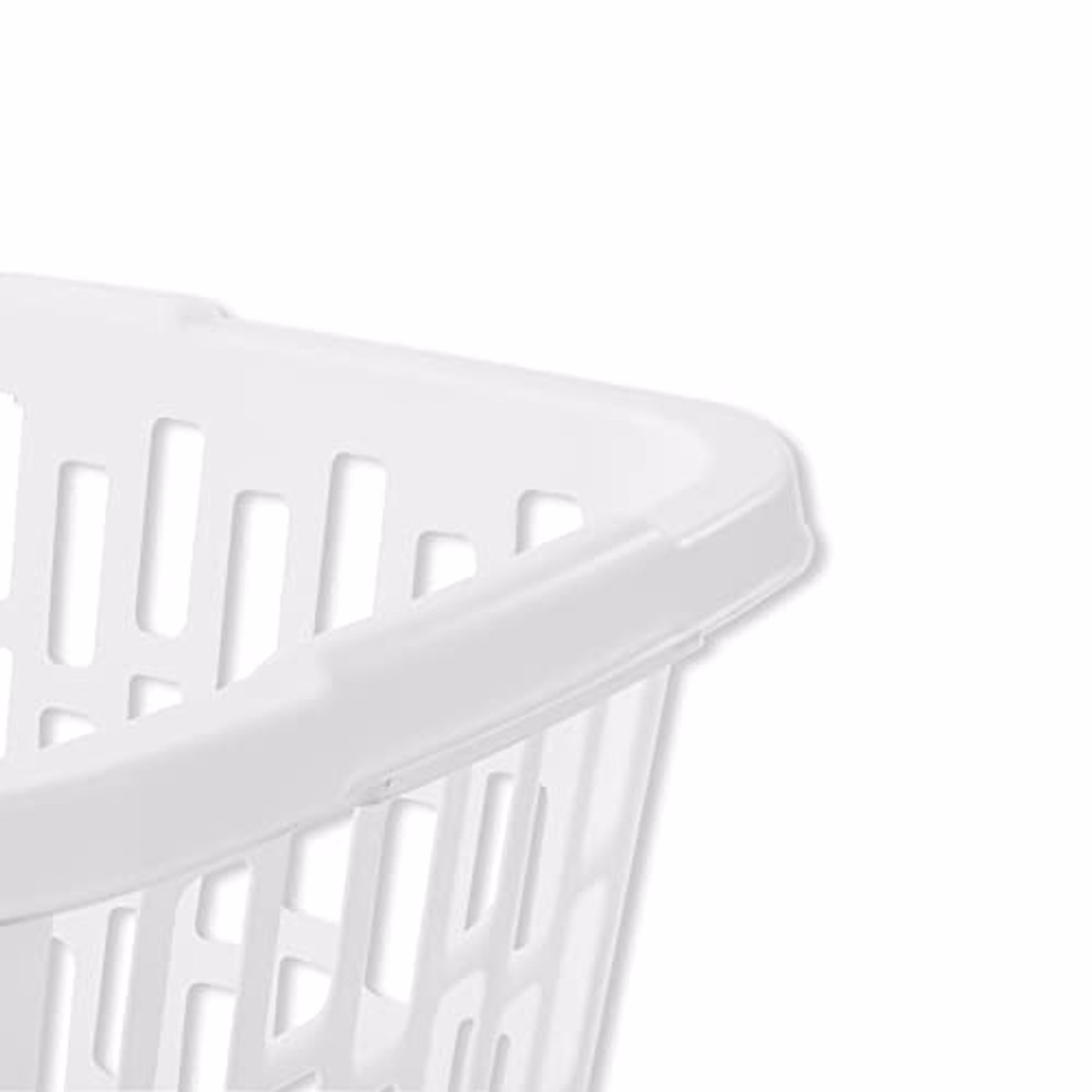SEDLAV Rectangular Laundry Basket, 1.5 Bushel capacity, Laundry Hamper. Ideal For: Laundry Room Organization, Hampers For Laundry, Room Organization, Clothes Hamper, Laundry Basket Plastic (White)