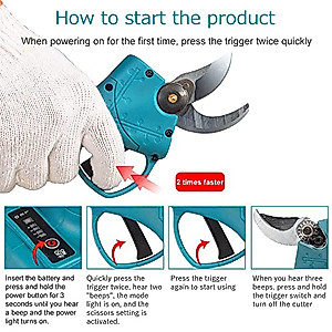 XIOYUE 30mm Pruning Shears Compatible for Makita 18V Battery, Cordless Electric Pruning Scissors Cordless Pruning Shears for Gardening, Apple Tree