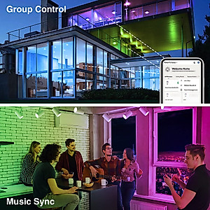 LUXFACT GU10 Smart LED Bulb - 5W (50W Equivalent) RGBCW Color Changing Bulb - Compatible with Alexa and Google Assistant – 420LM - Multicolor Music Sync GU10 LED Bulb 3 Pack