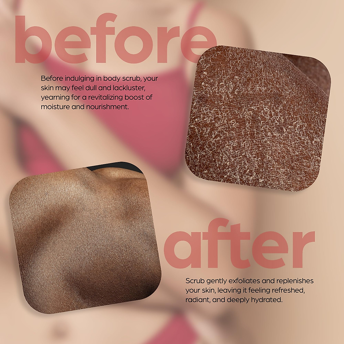 Body Scrub – Moisturizing and Softening with Nourishing Body Oils -Exfoliating Salt Scrub For Body - Win Against Aging, Acne, Eczema, Psoriasis & Dead Skin Scars- 10 oz (Pomegranate)