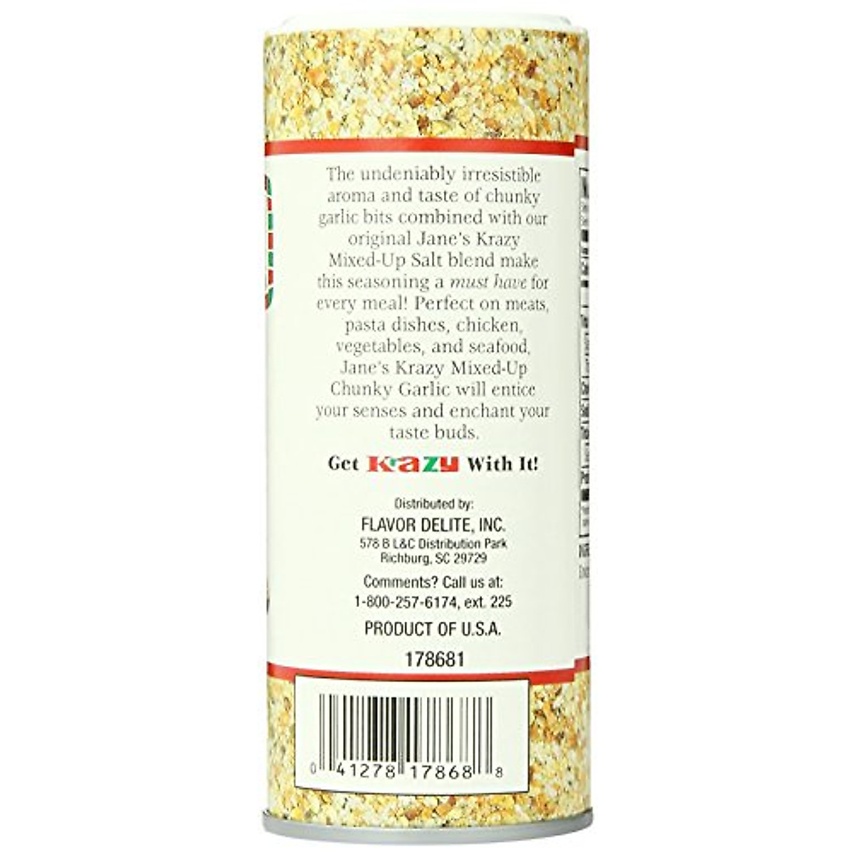 Jane's Krazy Chunky Mixed-Up Garlic Seasoning, 4.75 Ounce (Packing may vary)