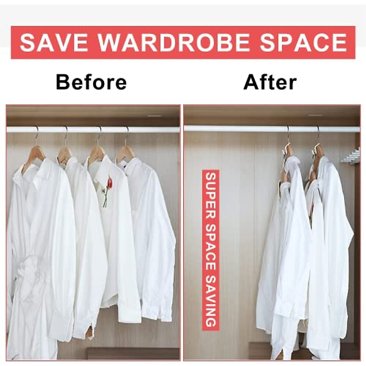 Mlurcu Hanger Hooks Clothes Hanger Connector Hooks 100Pcs Space Saving Hanger Hooks Heavy Duty Cascading Hanger Extender Hooks for Closet Organizer Magic Multipurpose Hanger Hooks for Closet Wardrobe
