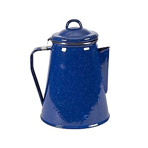 Stansport Enamel Percolator Coffee Pot 8 Cup - Blue (10343)