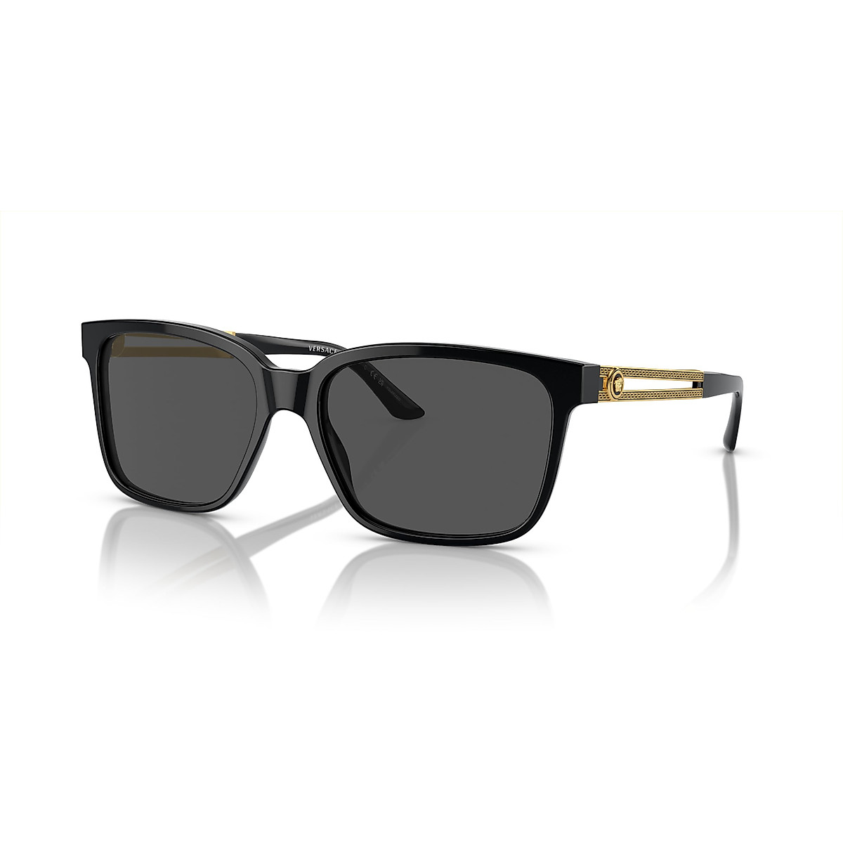 Versace Man Sunglasses Black Frame, Grey Lenses, 58MM