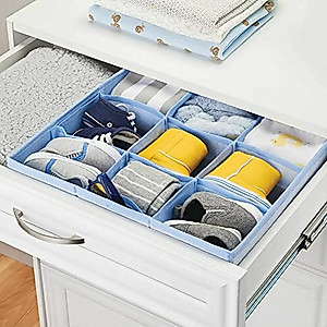 Fabric 9 Section Drawer/Closet Storage Organizer for Kids - Blue