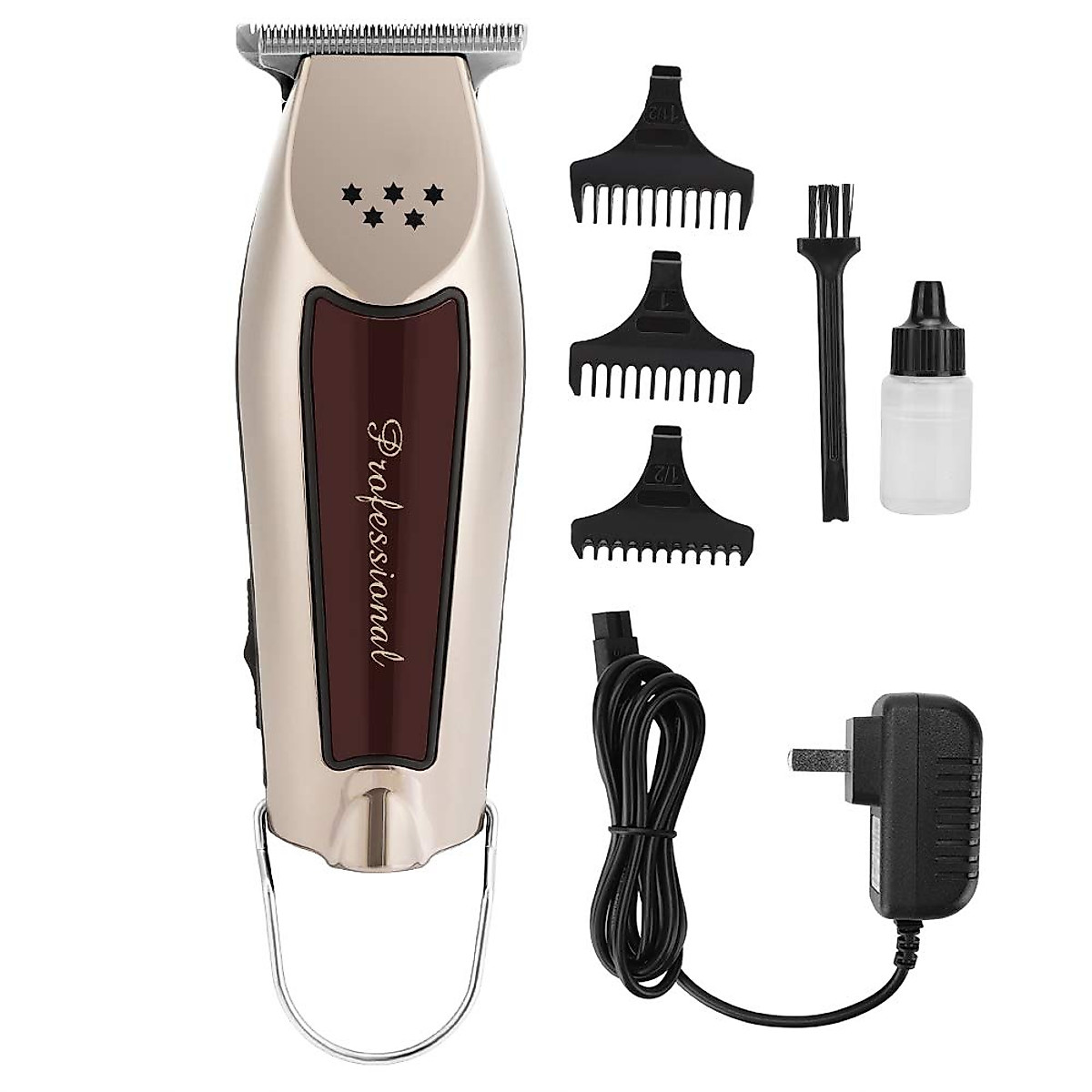 FILFEEL T-Blade Trimmer, Cordless Precision Trimmer for Lining & Close Trimming, Professional Hair Cutting Kit for Barbers and Stylists (Silver)