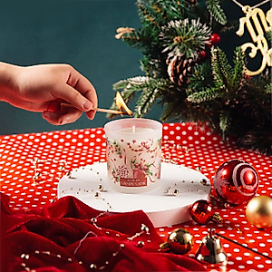 ROMIIE ZOI Christmas Scented Jar Candle - 6oz Soy Wax Candle - Candy Cane Infused with Peppermint Candy Cane Aroma - with Beautiful Keepsake Box Special for Christmas/Holiday Gifts