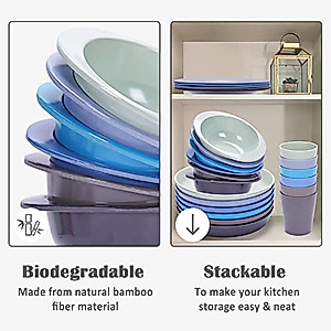 6pcs Bamboo Kids Bowls for Baby Feeding, Toddler Snack Bowls, Tableware for Baby Toddler Kids Bamboo Toddler Dishes &amp; Dinnerware Sets