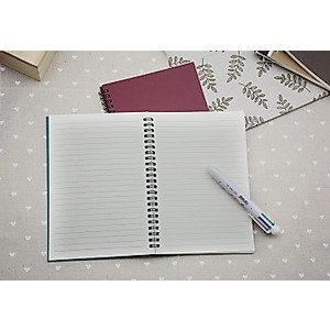 Spiral Notebook, 6 Pcs A5 Craft Softcover 8mm Ruled 6 Color 60 Sheets -120 Pages Journals for Study and Notes(6 color)