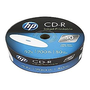 HP CD-R IJ Print 52X 50PK Bulk 700MB