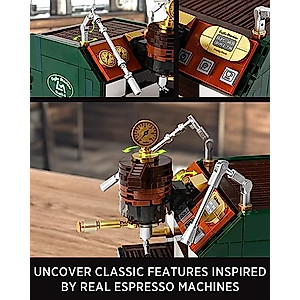 Nifeliz Coffee Machine, Semi-Automatic Espresso Machine Building Model Toy, Delightful Coffee Maker Display Set for Adult Gift Giving (426 Pieces)