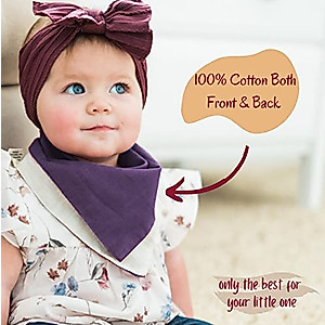 Cooper & Belle Baby Bandana Bibs 100% Cotton Muslin Baby Bibs for Boys and Girls, Reversible and Absorbent Drool Bibs, 4-Pack, Blush