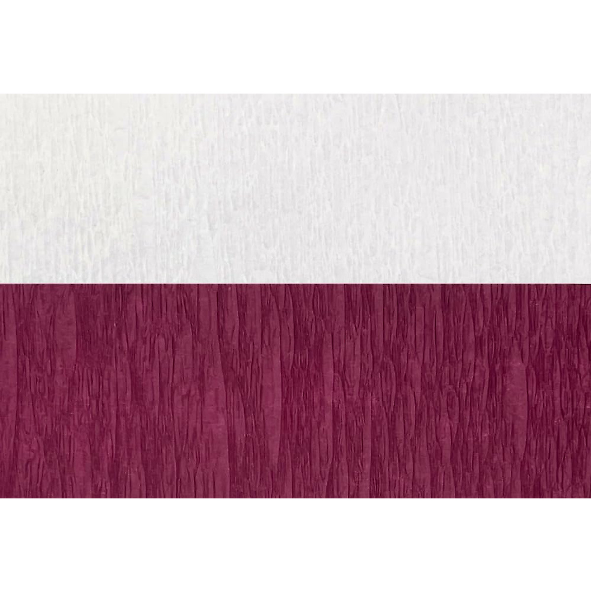 Maroon and White Crepe Paper Streamers, Made in USA