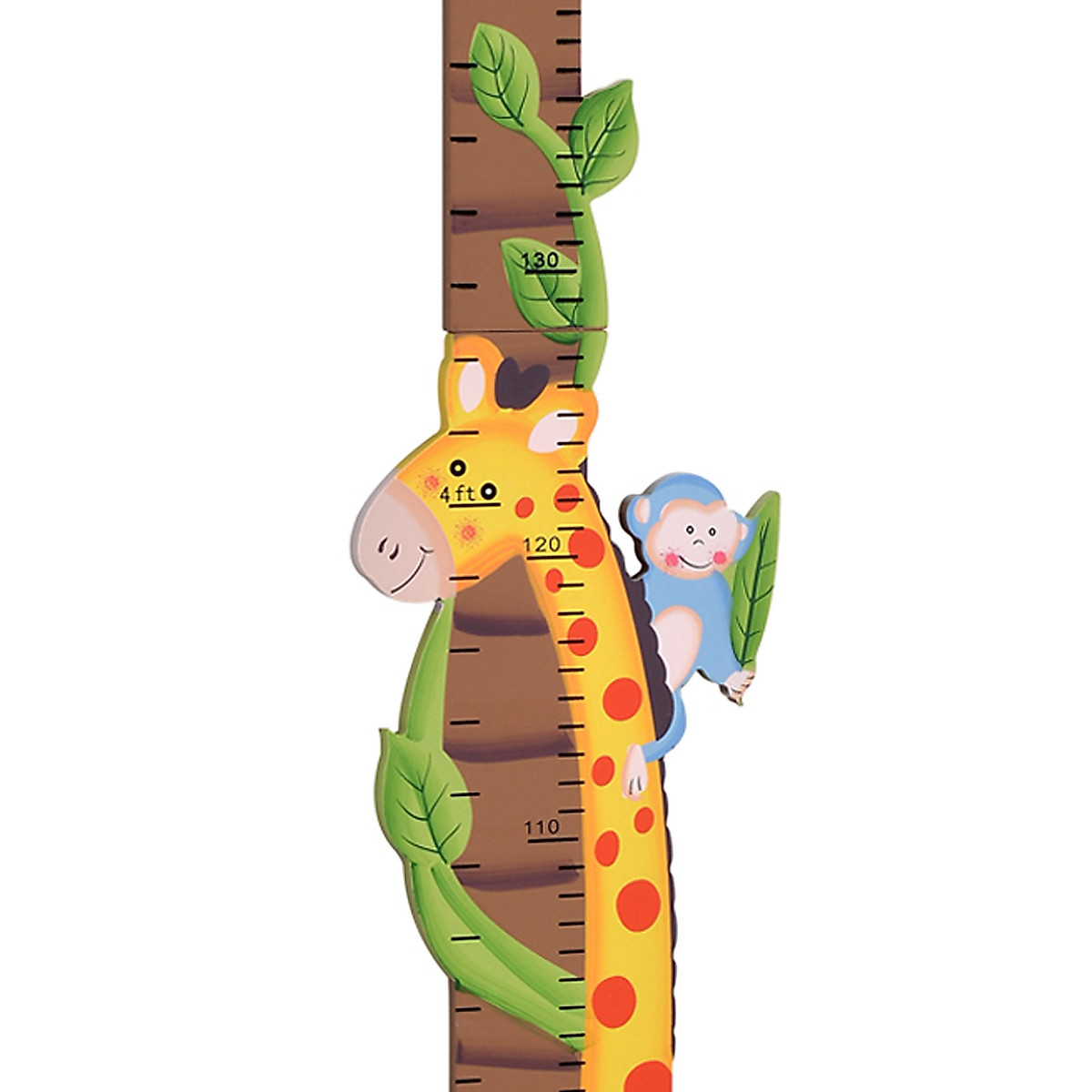 Fantasy Fields - Sunny Safari Animals Thematic Kids Wooden Growth Chart | Imagination Inspiring Hand Painted Details