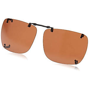 Dioptics unisex adult Solar Shield-g Rec Clip On Sunglasses, Brown Driving, 54 mm US